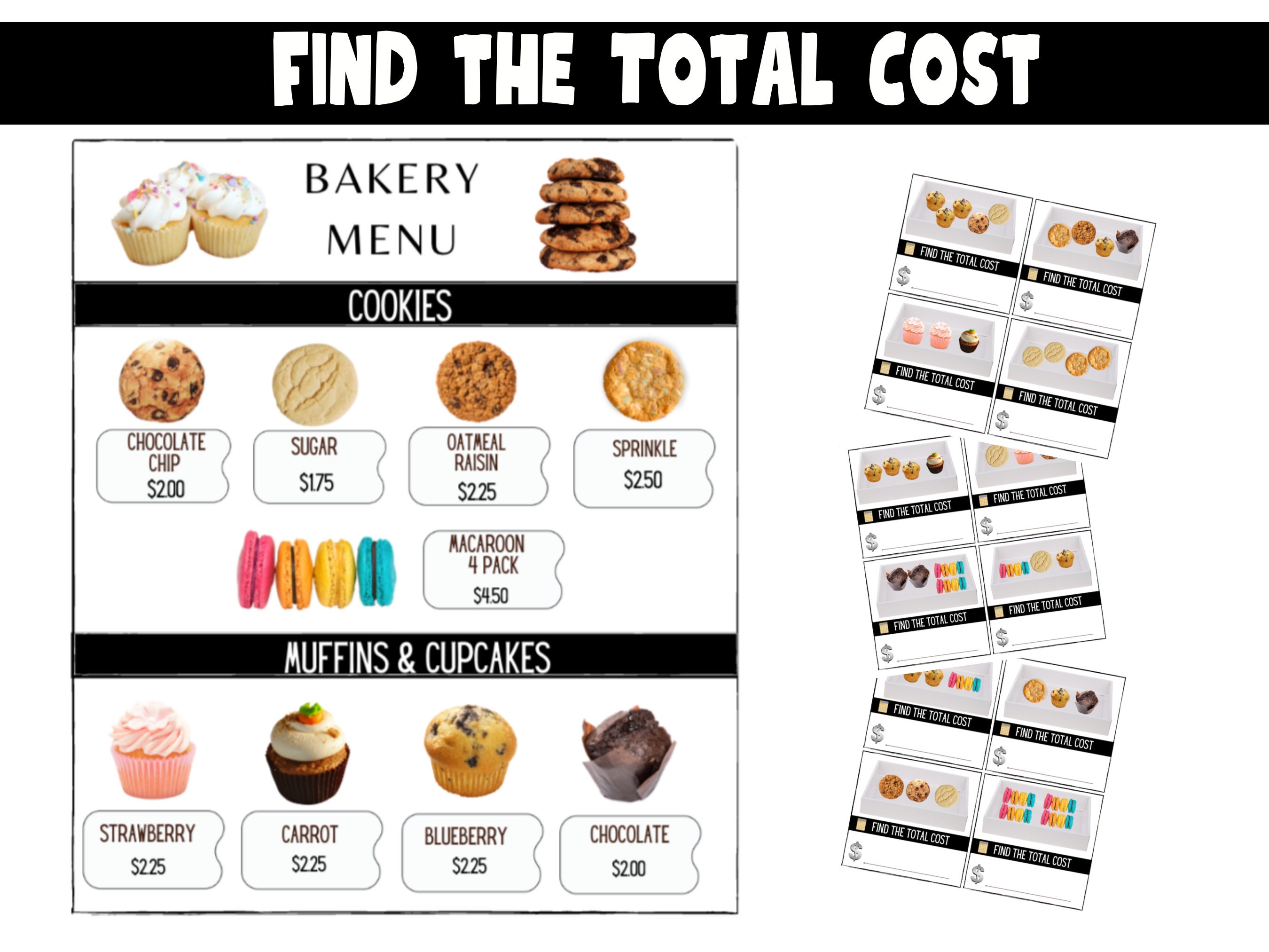 Money Task Cards | Find the Total | Real Pictures | Life Skills ...