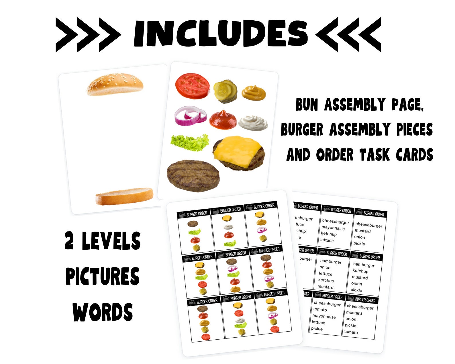 Build-a-burger Assembly Task for Special Education | Vocational & Life ...