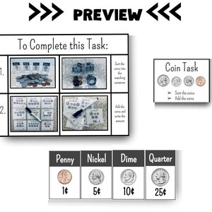 Money Math | Life Skills & Vocational Sorting Tasks | Counting Coins ...
