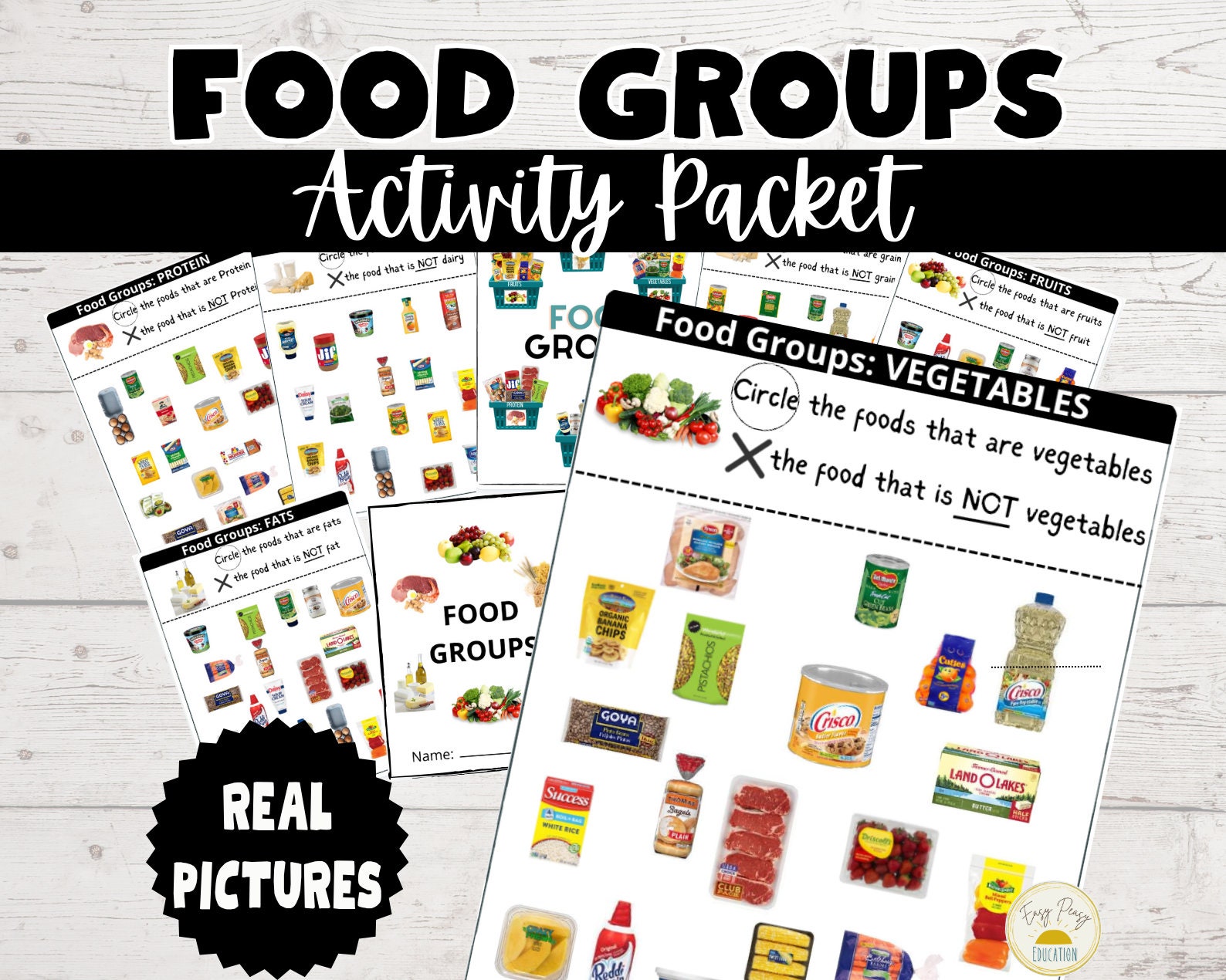 Food Group Printable Packet, Food Pyramid Resource, Healthy Eating ...