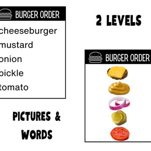 Build-a-burger Assembly Task for Special Education | Vocational & Life ...