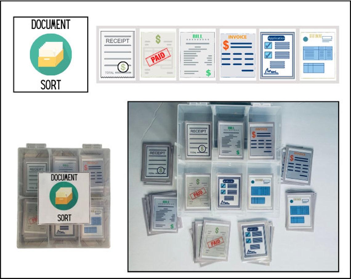 Special Education Task Box: 6 Box BUNDLE Life Skills Vocational Sorting ...