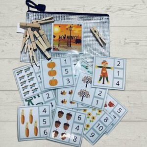 Four Seasons Count & Clip Cards | Spring | Summer | Fall | Winter ...