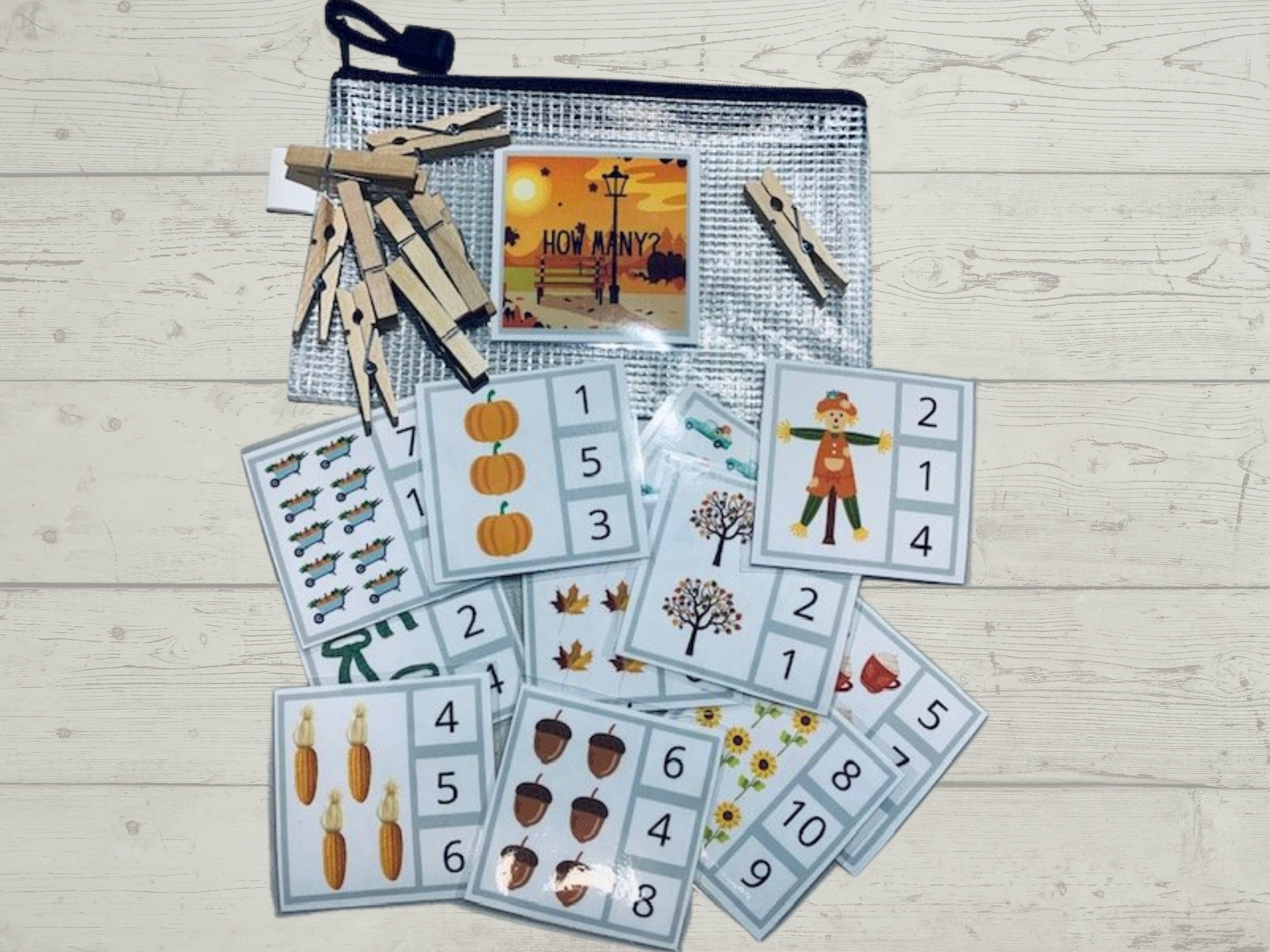 Four Seasons Count & Clip Cards | Spring | Summer | Fall | Winter ...