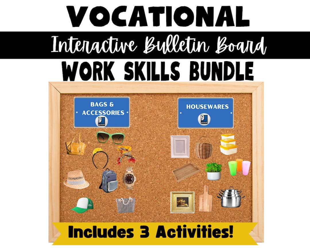 Life Skills Interactive Bulletin Board | Special Education Work Skills ...