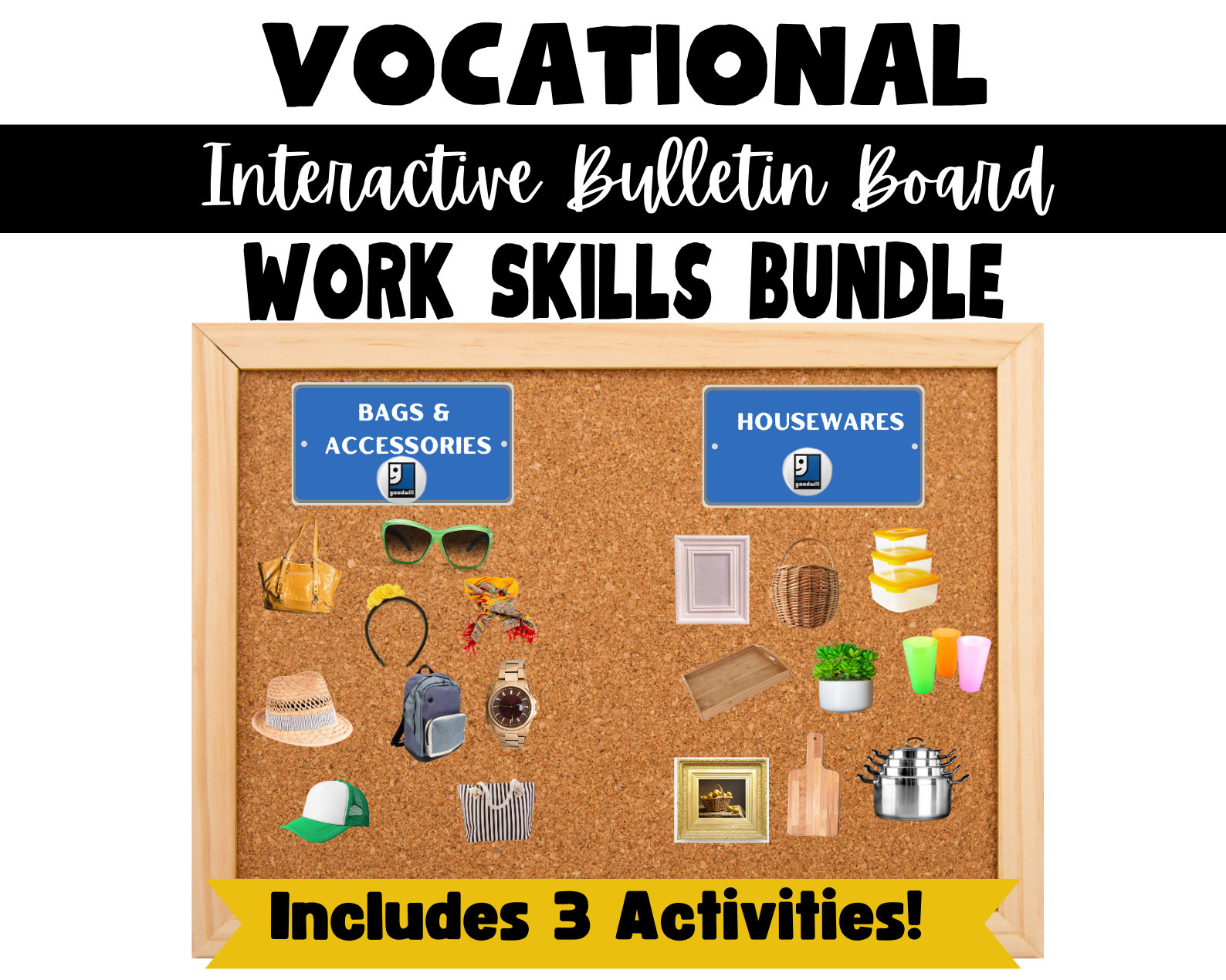 Life Skills Interactive Bulletin Board | Special Education Work Skills ...