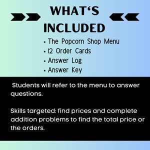 Menu Math Task Cards for Special Education Centers and Life Skills ...