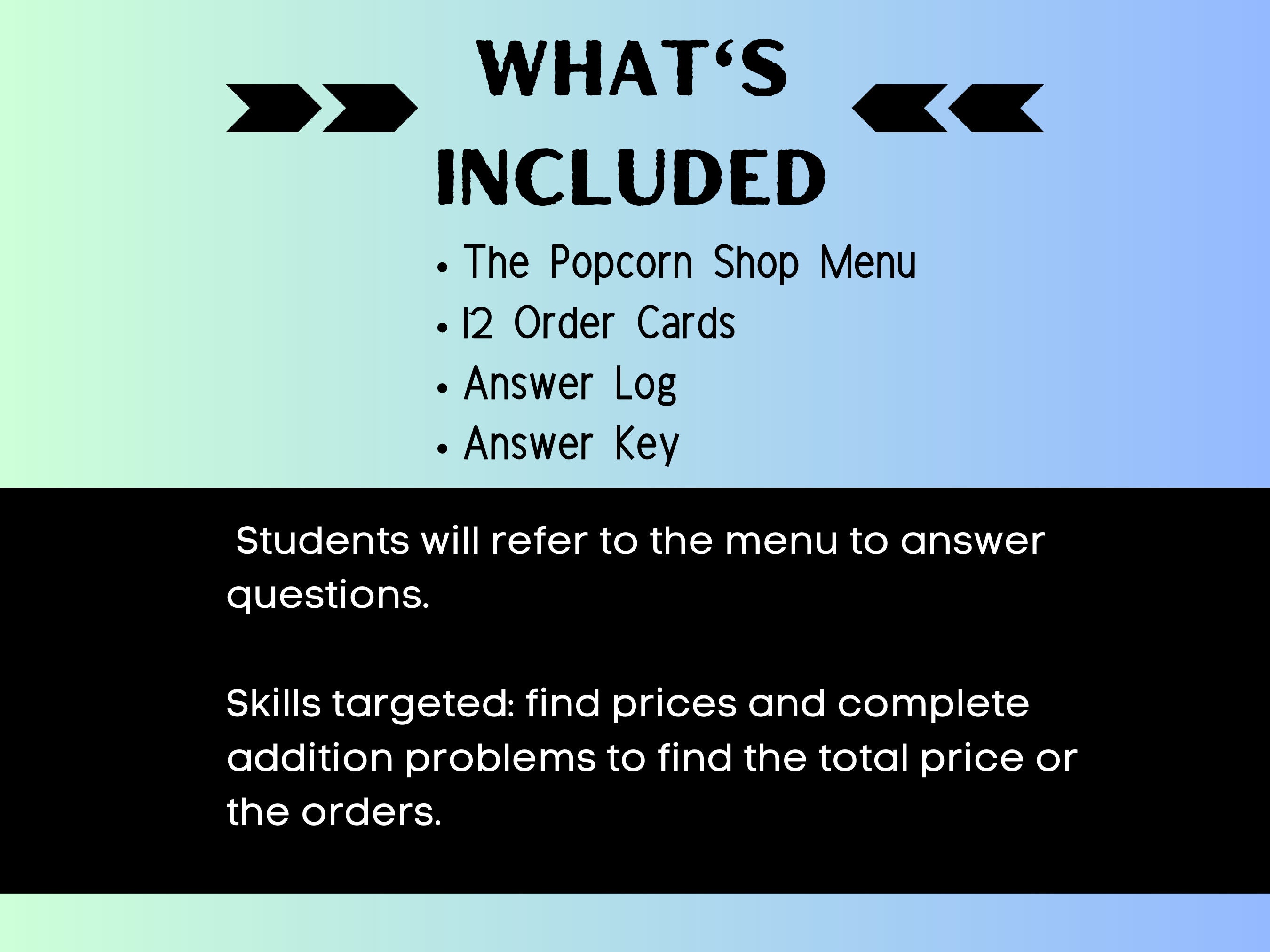 Menu Math Task Cards for Special Education Centers and Life Skills ...