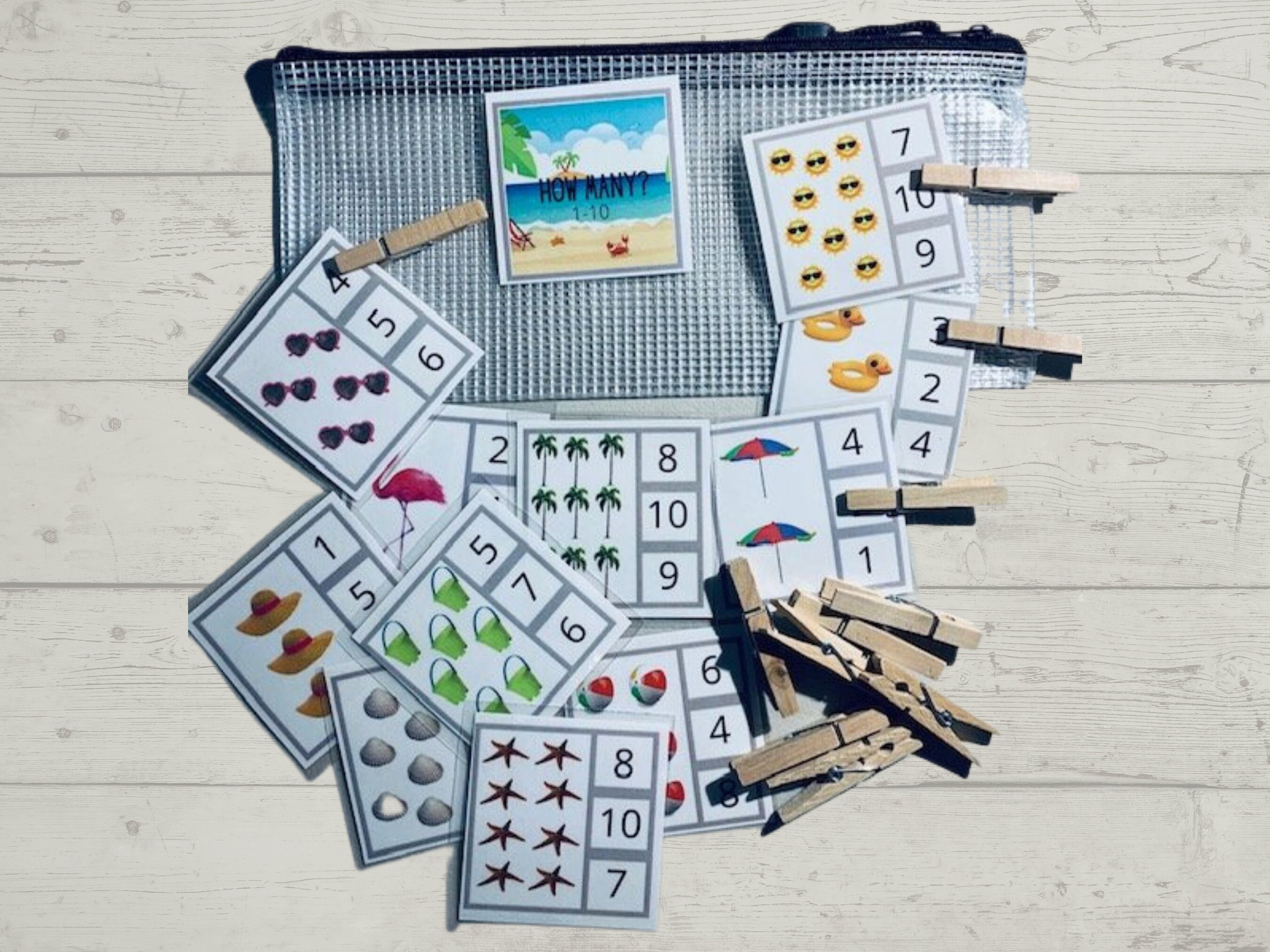 Four Seasons Count & Clip Cards | Spring | Summer | Fall | Winter ...