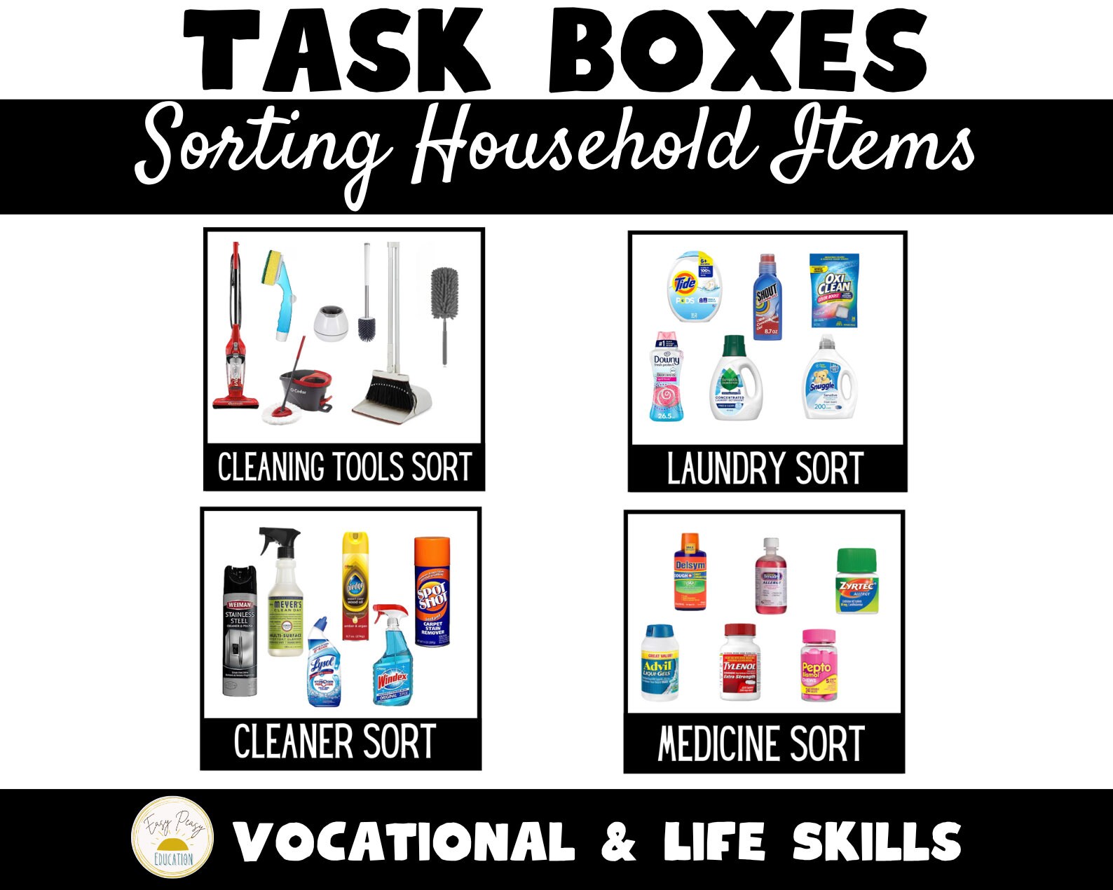 Task Box Bundle: Around the House DIY Task Box | Life Skills Task Box ...