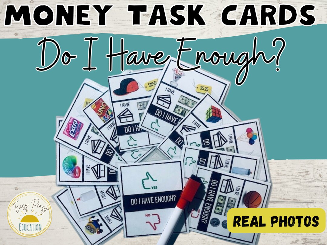 Money Math Task Cards Do I Have Enough Life Skills Real - Etsy