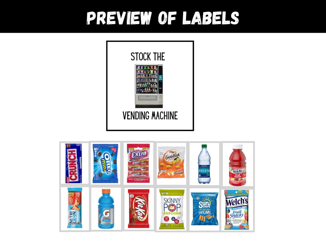 Special Education Task Box | Stock the Vending Machine Task ...