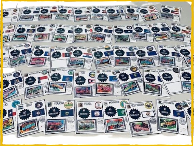 United States Fact Cards | US States and Capitals | 50 States | State ...