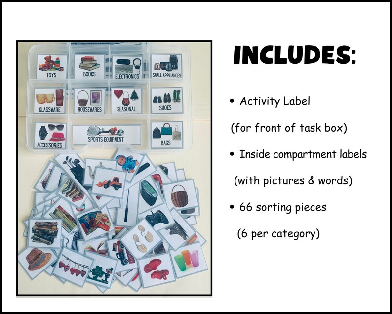 Special Education Task Box| Job Skills Work Box for Life Skills ...