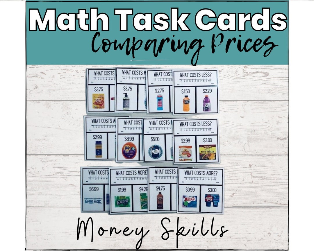 Money Math Task Cards Money Task Cards Life Skills - Etsy