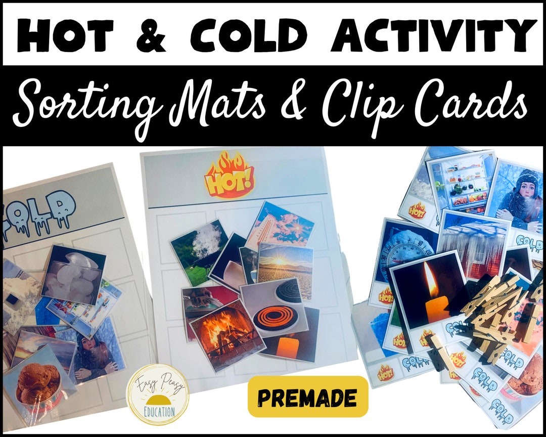 Hot & Cold Bundle Sorting Mats Hot and Cold Task Cards Hot or Cold ...
