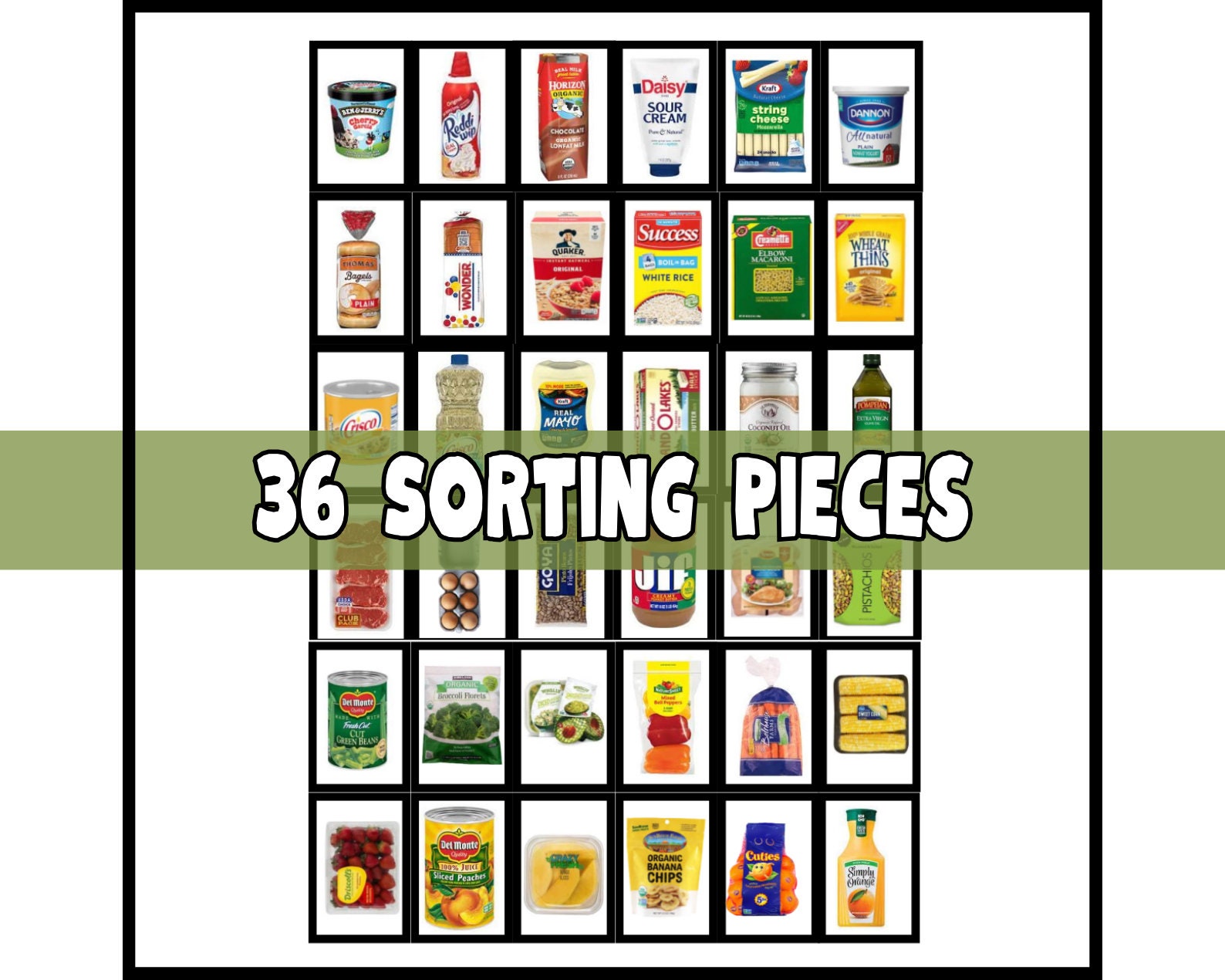 Food Group Sorting Mats With Visual Key | Food Pyramid | FACS | Special ...