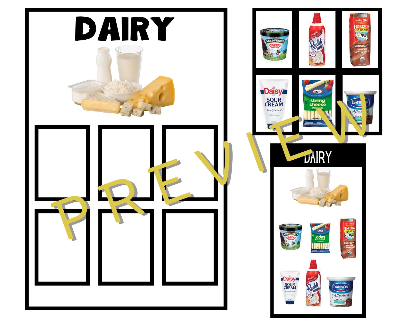 Food Group Sorting Mats With Visual Key | Food Pyramid | FACS | Special ...