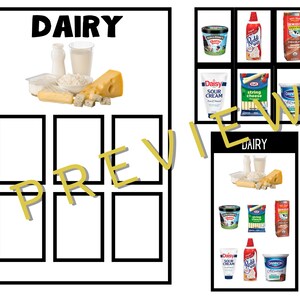 Food Group Sorting Mats With Visual Key | Food Pyramid | FACS | Special ...