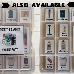 Special Education Task Box | Life Skills Task Box | Sort the Hygiene ...