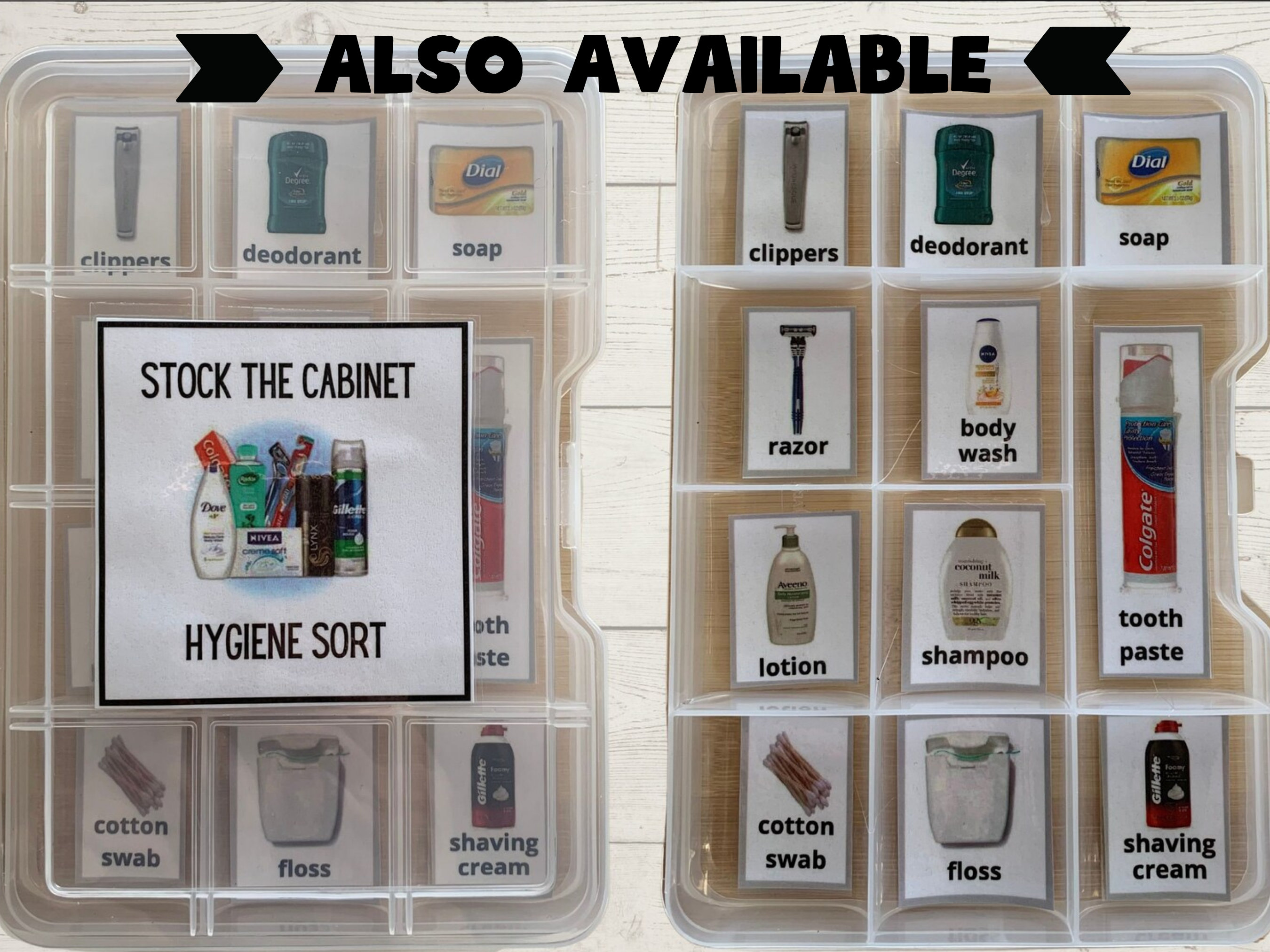 Special Education Task Box | Life Skills Task Box | Sort the Hygiene ...