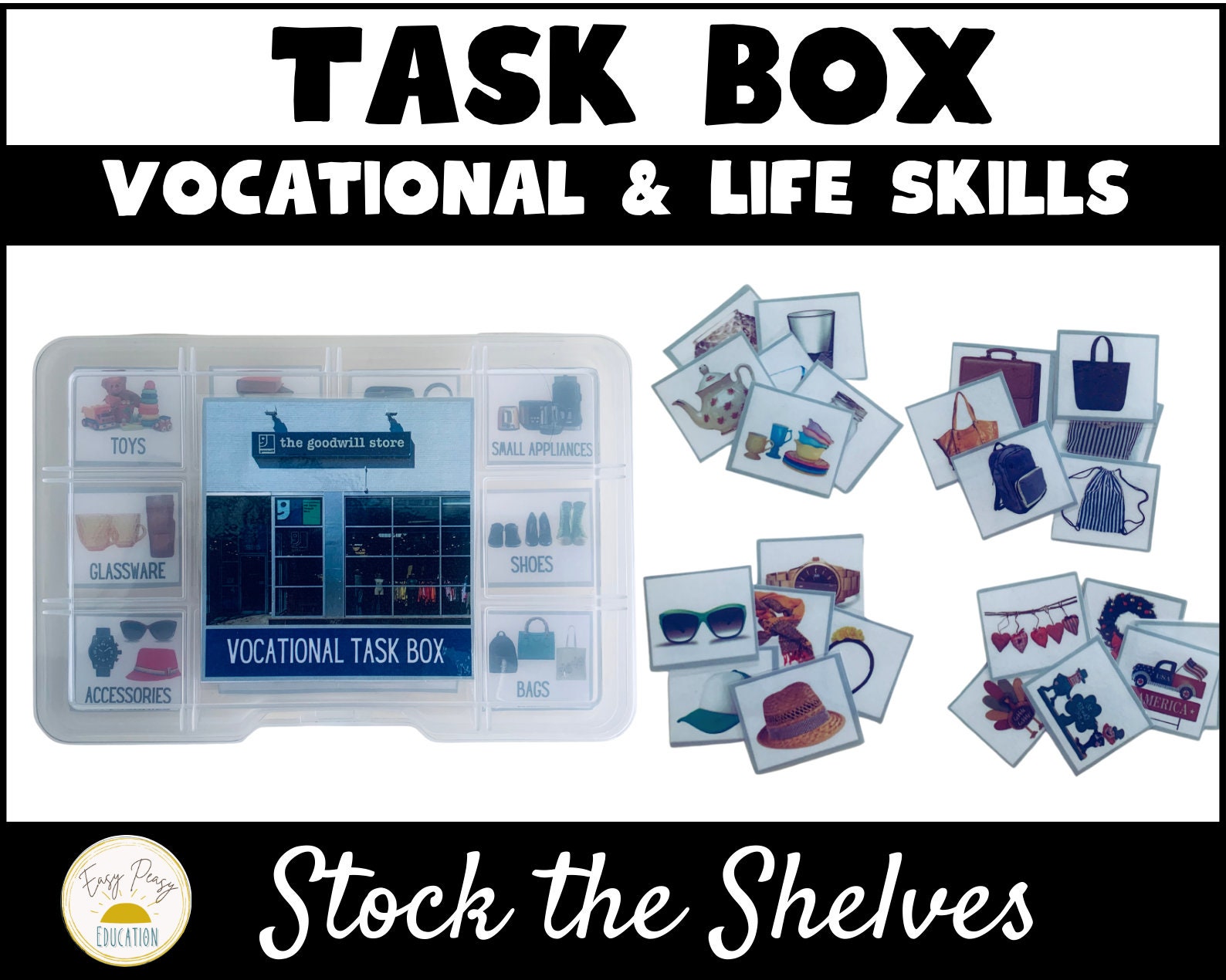 Special Education Task Box| Job Skills Work Box for Life Skills ...