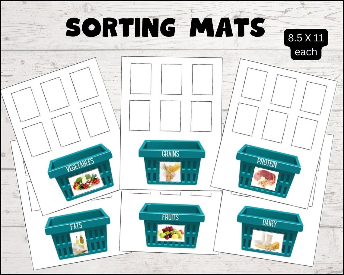 Food Group Sorting Activity Real Food Pictures Food Pyramid Food ...