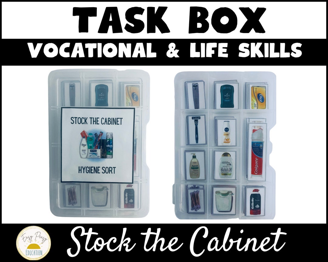 Special Education Task Box | Vocational & Life Skills | Independent ...