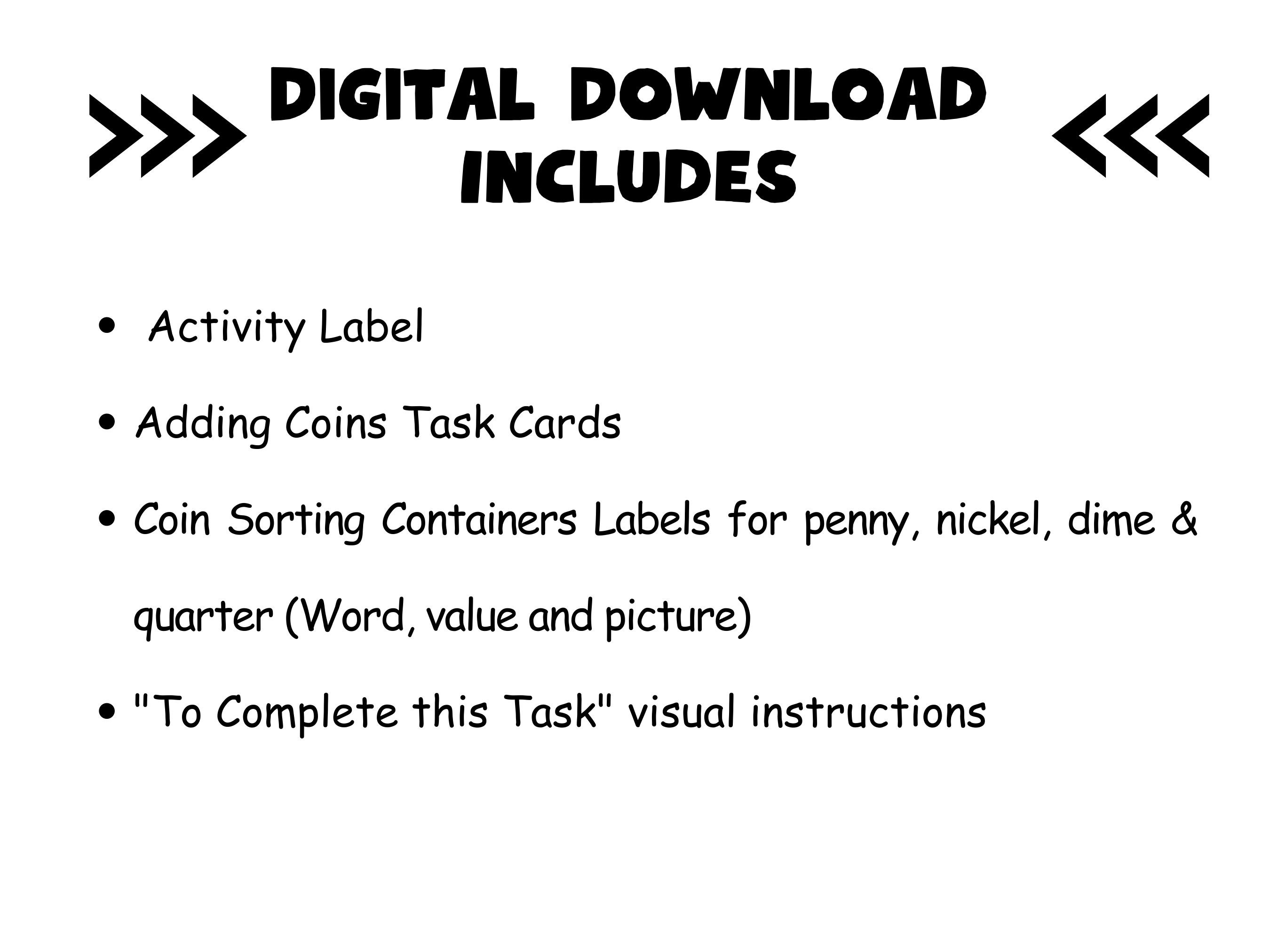 Money Math | Life Skills & Vocational Sorting Tasks | Counting Coins ...