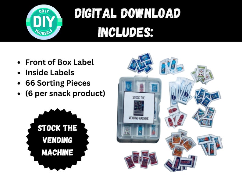 Special Education Task Box | Stock the Vending Machine Task ...