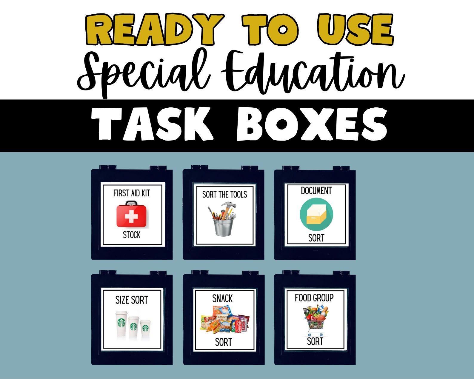 Premade Task Boxes for Special Education | Life Skills | Independent ...