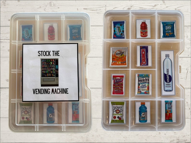 Special Education Task Box Stock the Vending Machine Task - Etsy