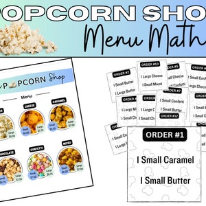 Menu Math Task Cards for Special Education Centers and Life - Etsy