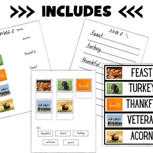 November Words of the Month | Word Wall | Fall Activity | Thanksgiving ...