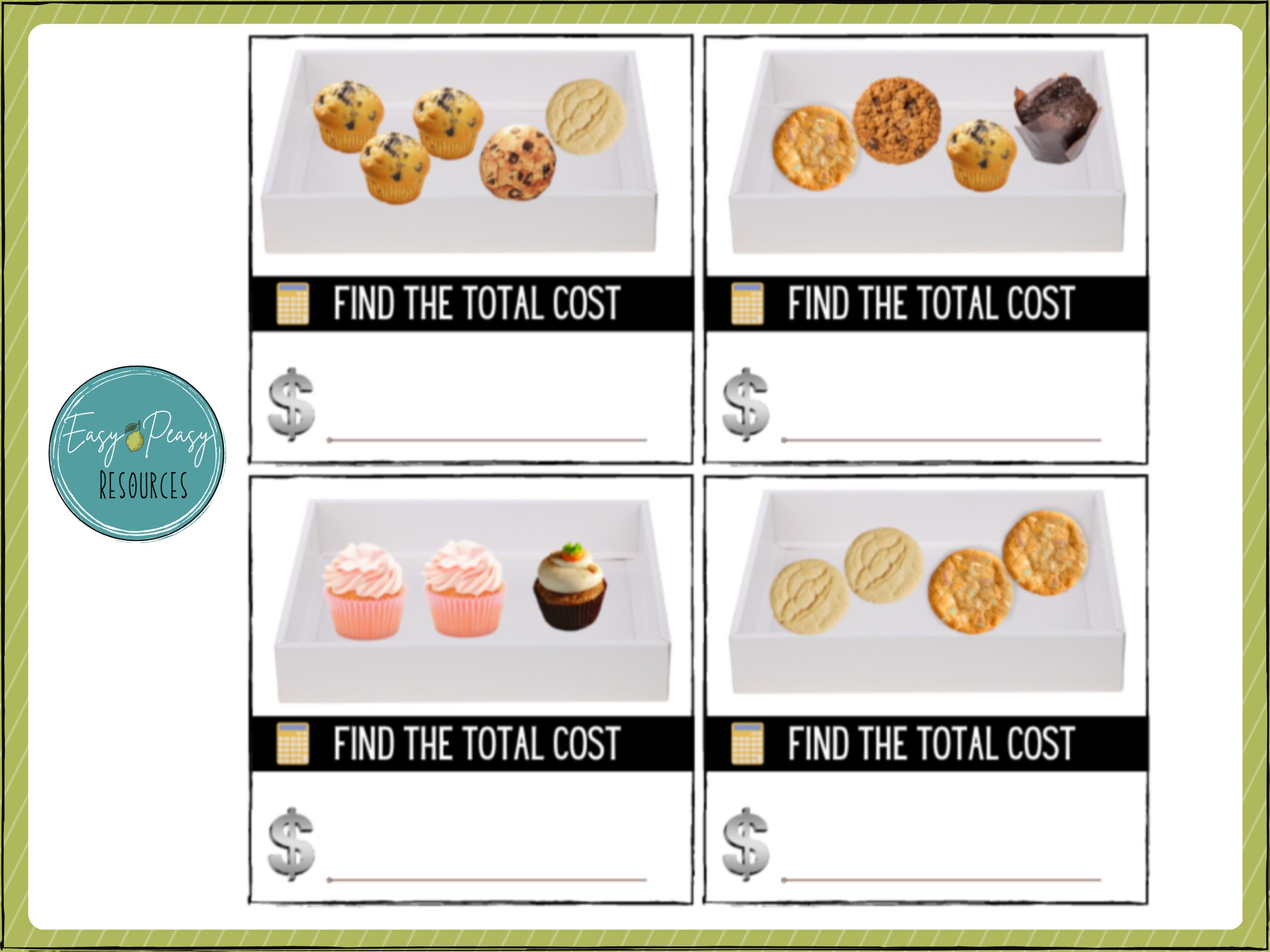 Money Task Cards Find the Total Real Pictures Life - Etsy