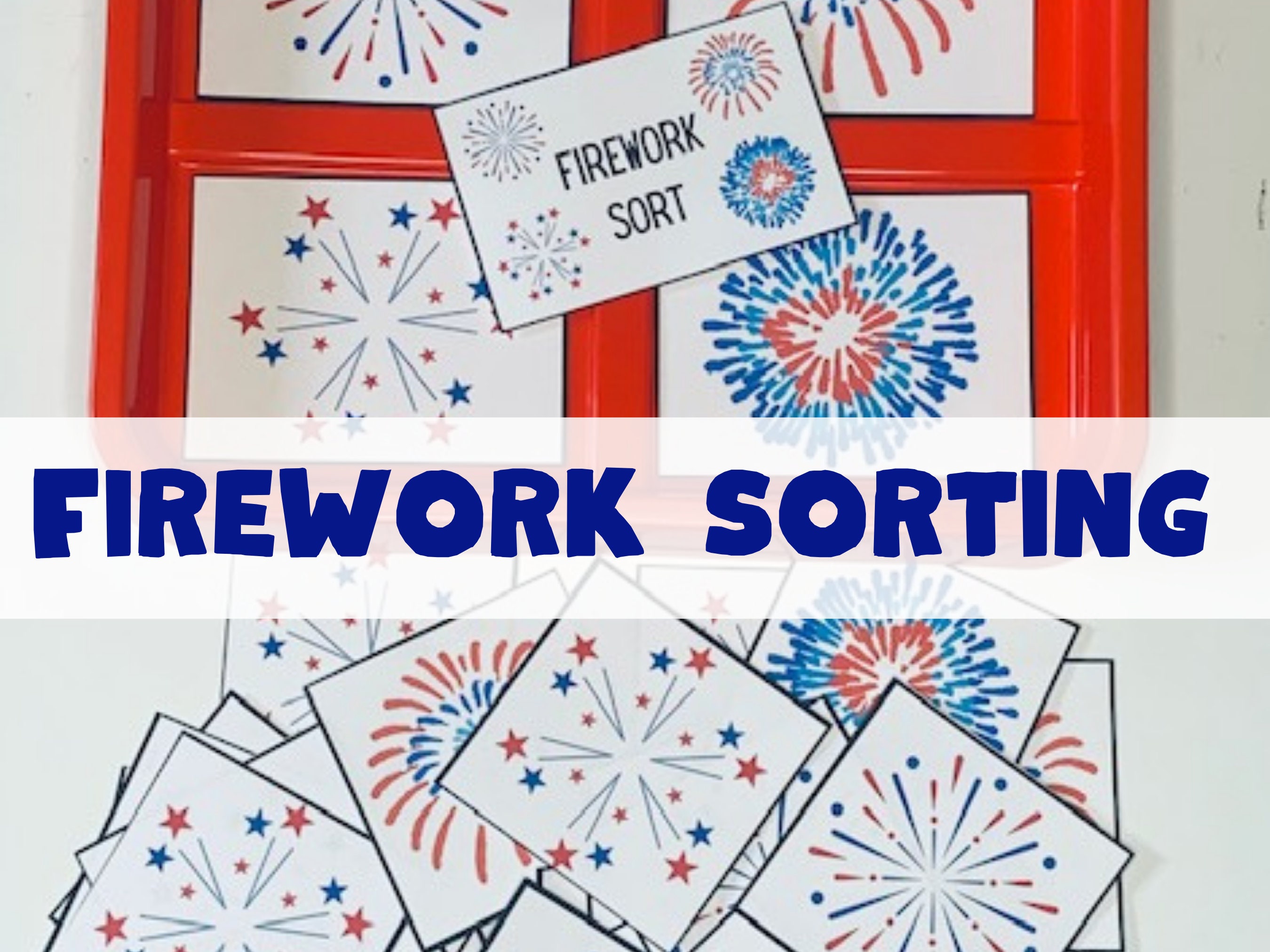 4th of July Sorting Activity Independence Day for Kids Summer Activity ...