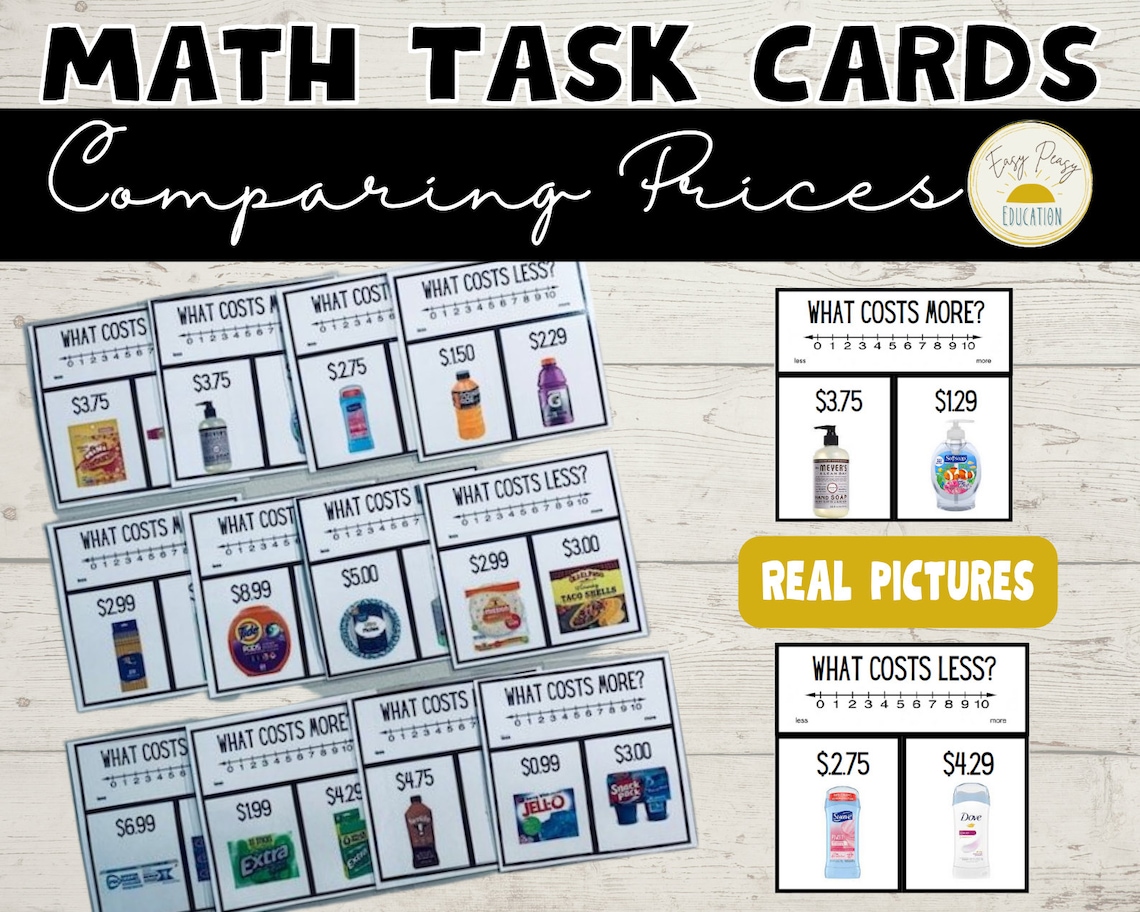 Money Math Task Cards Money Task Cards Life Skills - Etsy