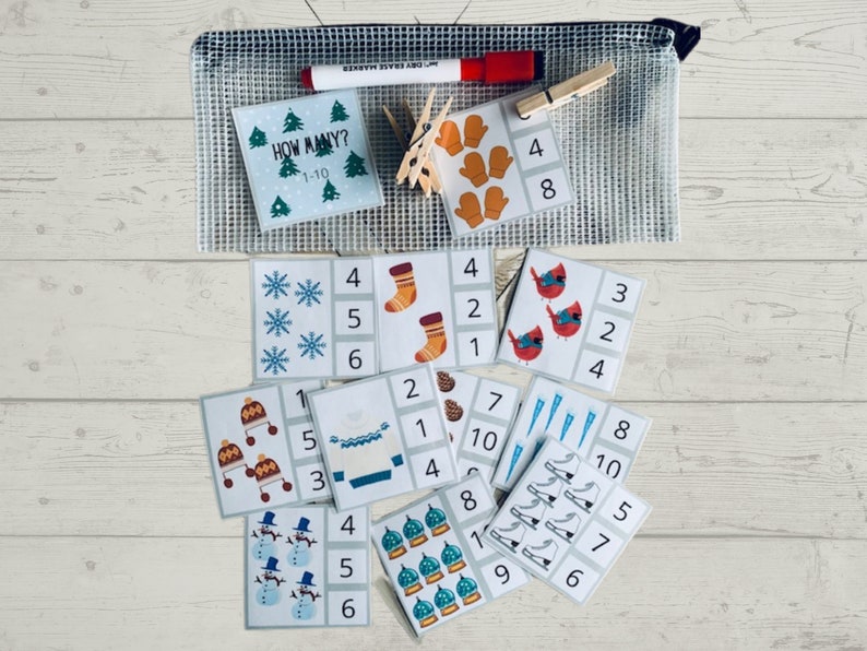 Four Seasons Count & Clip Cards | Spring | Summer | Fall | Winter ...