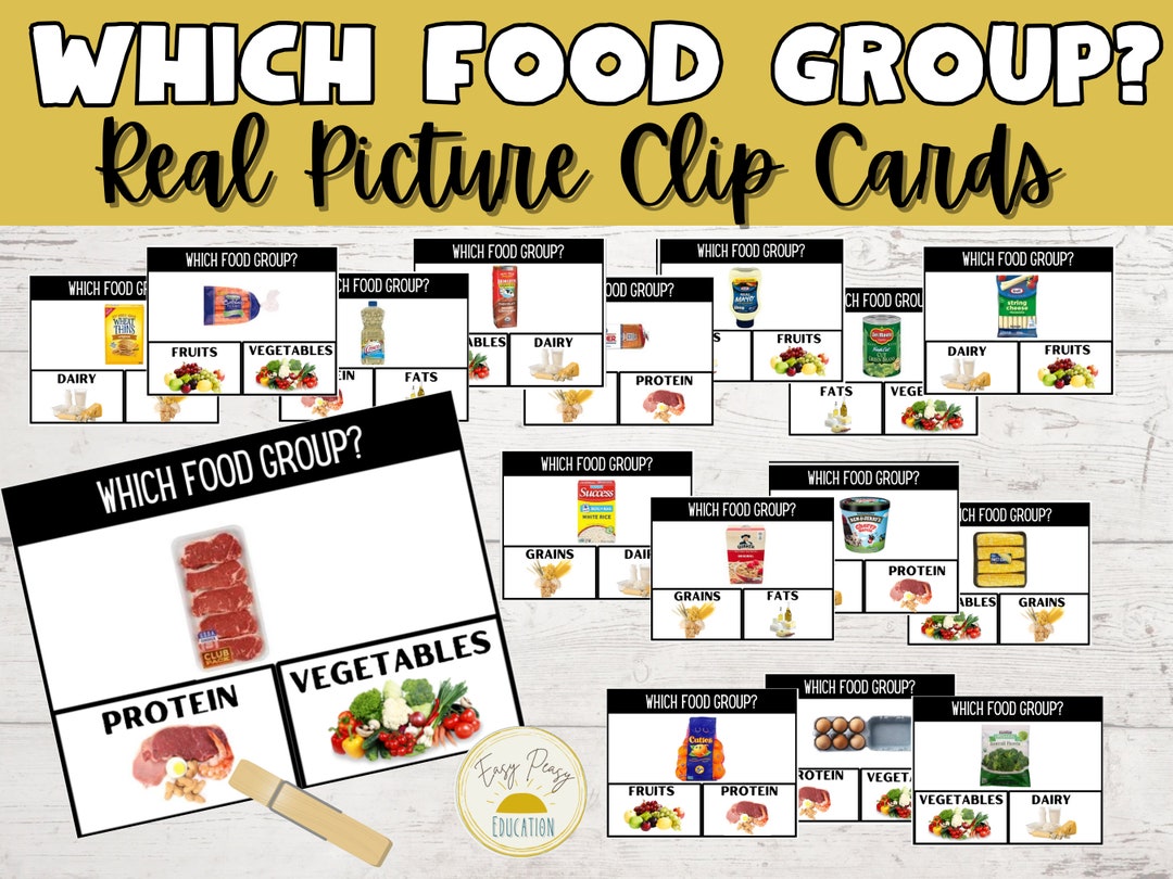 Food Groups Clip Cards | Life Skills | Special Education | Independent ...