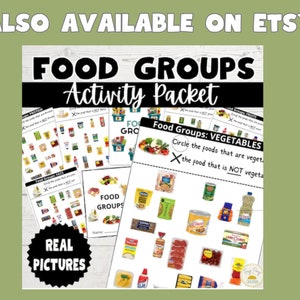 Food Group Sorting Mats With Visual Key | Food Pyramid | FACS | Special ...