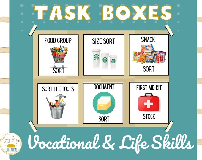 Special Education Task Box | 6 Box DIY BUNDLE | Life Skills ...
