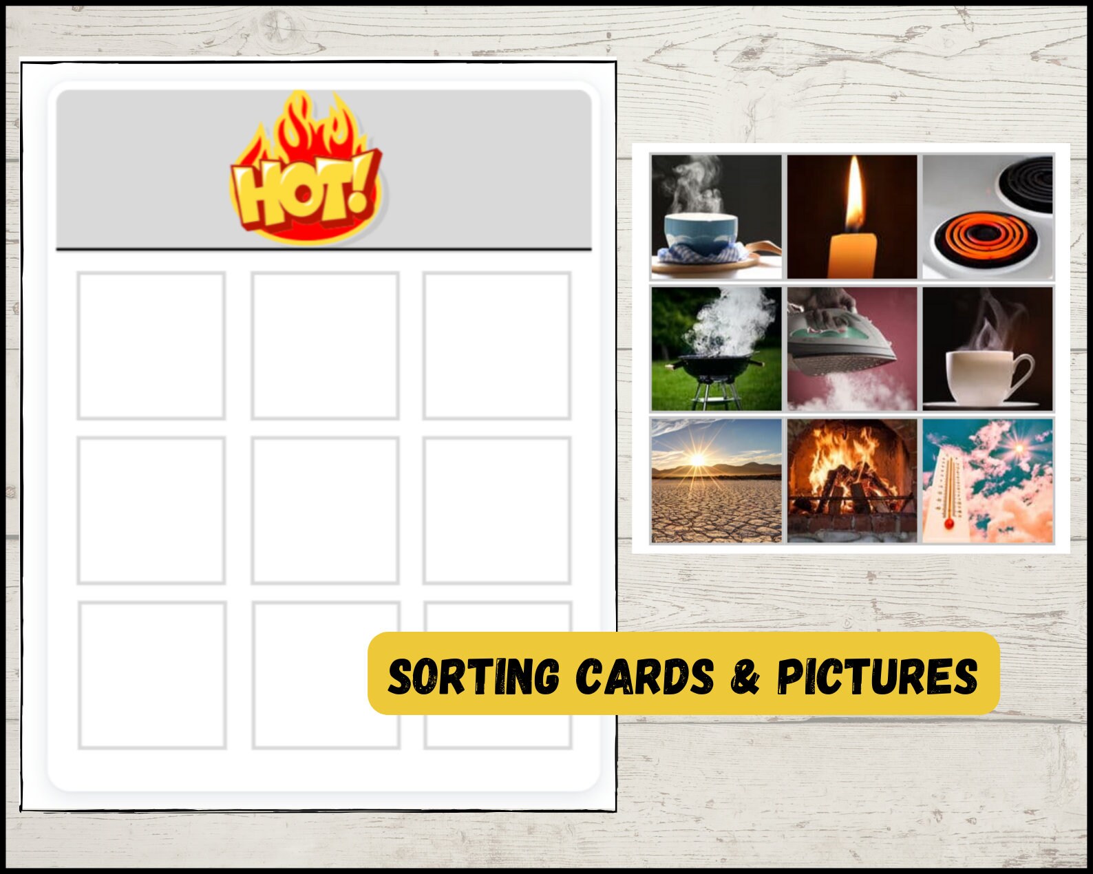Hot & Cold Bundle Sorting Mats Hot and Cold Task Cards Hot or Cold ...