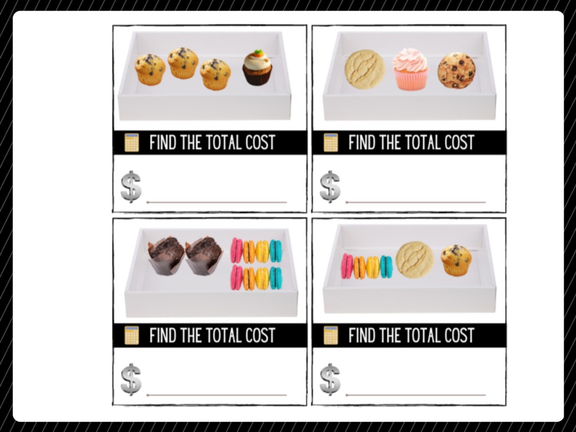 Money Task Cards | Find the Total | Real Pictures | Life Skills ...