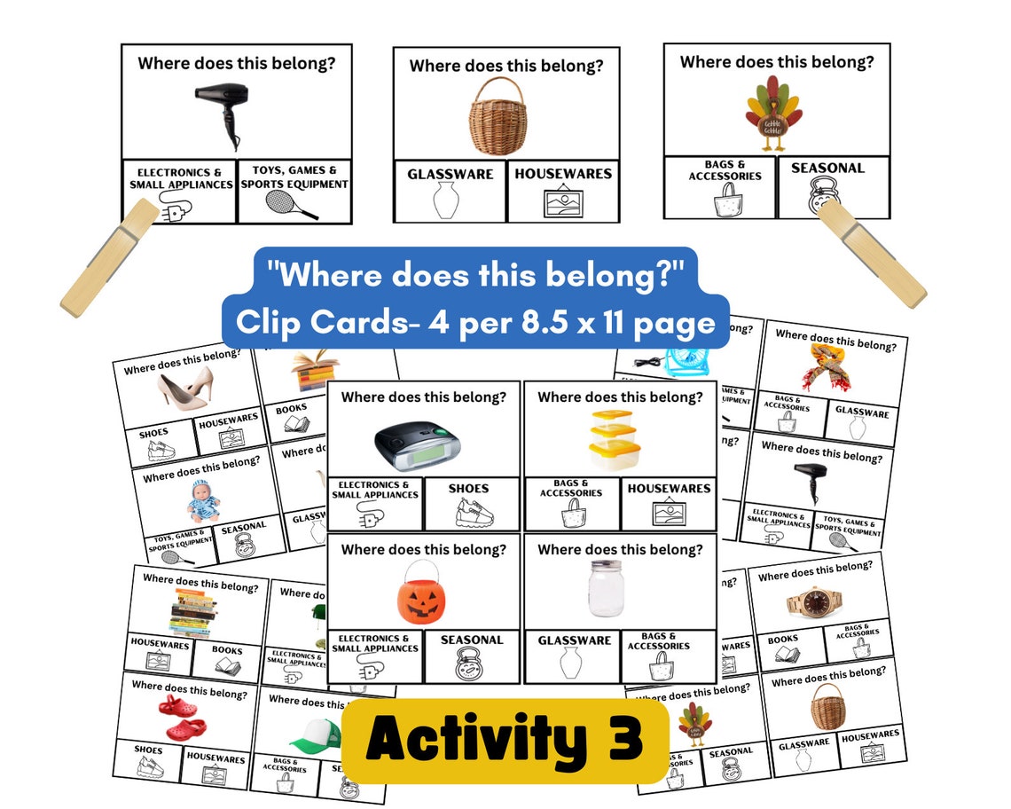 Life Skills Interactive Bulletin Board | Special Education Work Skills ...