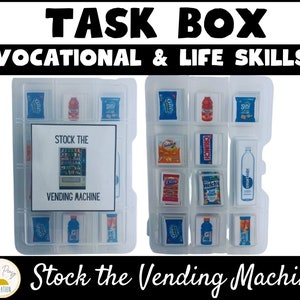 Special Education Task Box | Stock the Vending Machine Task ...