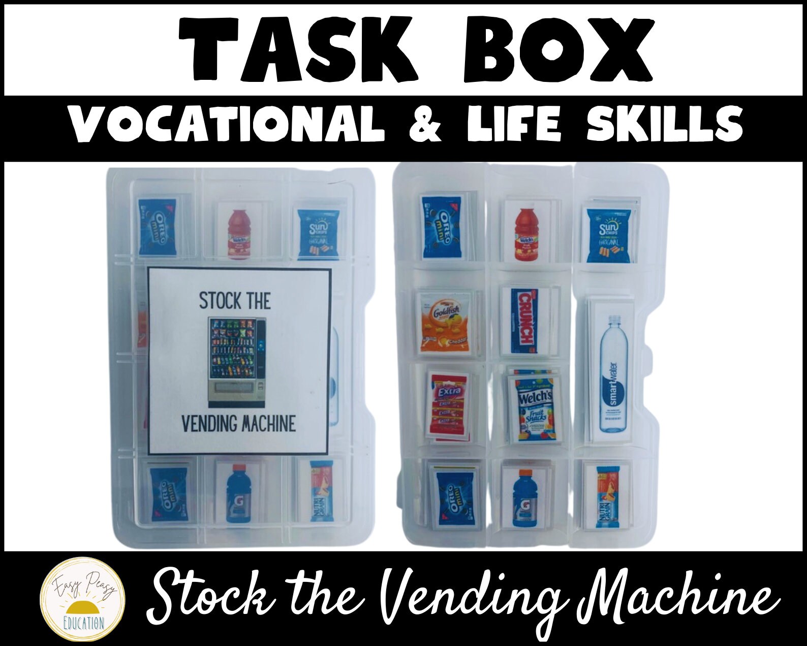 Special Education Task Box | Stock the Vending Machine Task ...