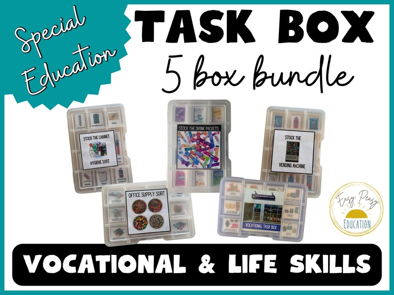 Task Boxes Special Education Life Skills Activity - Etsy