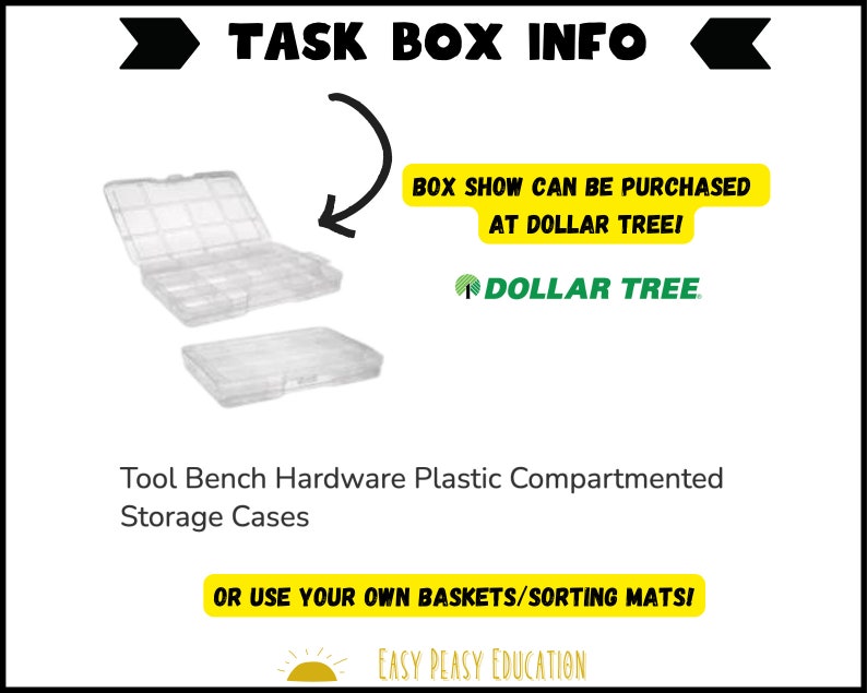 Special Education Task Box| Job Skills Work Box for Life Skills ...