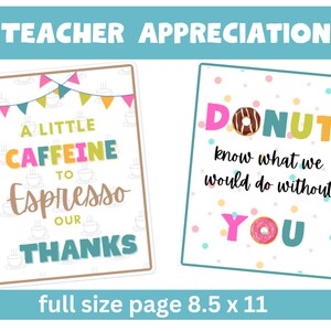 Teacher Appreciation Week Printable Poster, Thank You Teacher Gift Tag ...