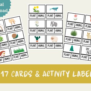 Plant or Animal Task Cards | Clip Cards for Science | Habitat Sorting ...